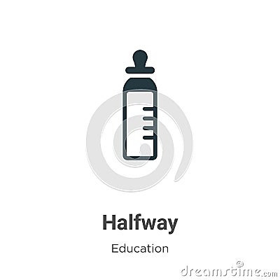 Halfway Vector Icon On White Background. Flat Vector Halfway Icon ...
