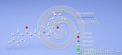 Haloperidol Molecule, Molecular Structures, Haldol, 3d Model ...