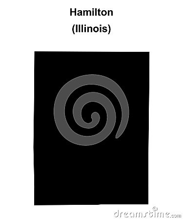 Hamilton Outline Map Vector Illustration | CartoonDealer.com #360779806