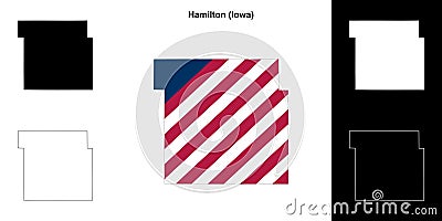 Hamilton Outline Map Vector Illustration | CartoonDealer.com #323904888