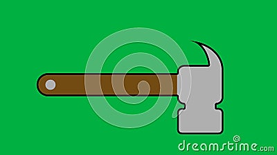 Hammer Animation Isolated on Green Screen for Labour Day Stock Video ...