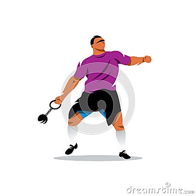 Hammer Throw. Vector Cartoon Illustration. | CartoonDealer.com #75522706