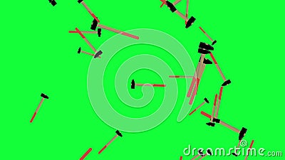 Hammer Tools Group Animation on Green Screen Chroma Key , Graphic ...
