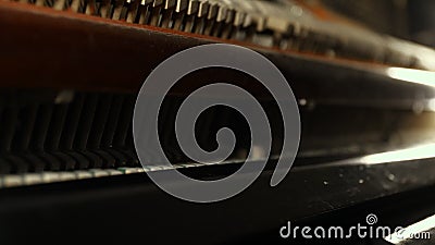 Hammers in a Vintage Piano Hit the Strings Stock Video - Video of ...