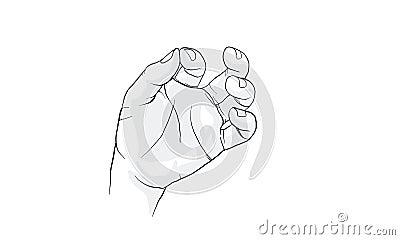 Hand Action Drawing, Hand Signals Vector | CartoonDealer.com #182257560