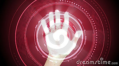 Hand Being Scanned for Authentication Stock Footage - Video of identify ...