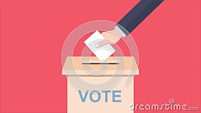 Hand Casting Vote in the Ballot Box Stock Footage - Video of political ...