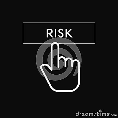 Hand Clicking Risk Button. Stock Image | CartoonDealer.com #193071697