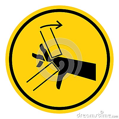 Hand Crush Pinch Point Symbol Sign, Vector Illustration, Isolate On ...