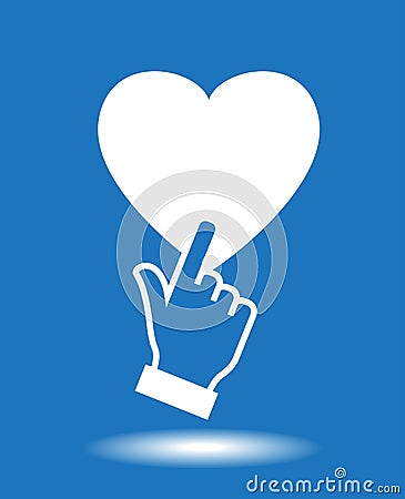 Hand Cursors Heart Cartoon Vector | CartoonDealer.com #92784637