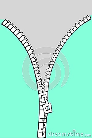 Hand Draw Sketch, Zipper Stock Illustration - Image: 44827838