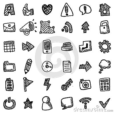 Hand Draw Web Icon Royalty Free Stock Photography - Image: 17834727