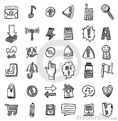 Hand Draw Web Icon Royalty Free Stock Photo - Image: 17866425