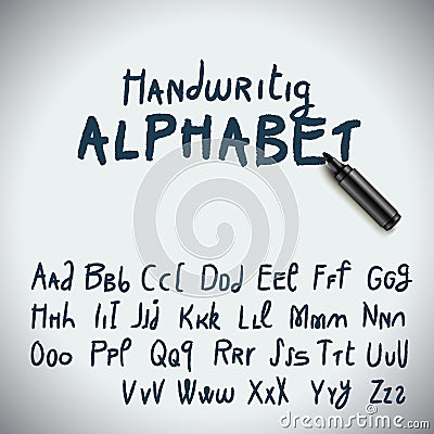 Hand Drawing Alphabet Vector Illustration | CartoonDealer.com #40982234