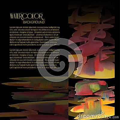 Hand Drawing With Colored Spots And Blotches. Vector Illustration ...