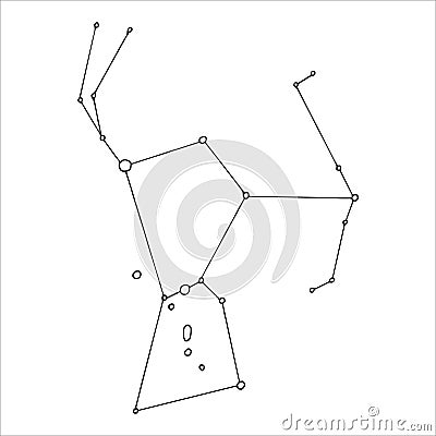 .hand Drawing Of The Constellation Orion, Vector Stock Photo ...