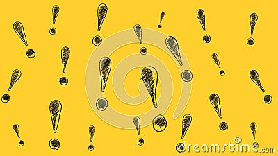 Exclamation Marks. Animated Illustration Stock Video - Video of idea ...