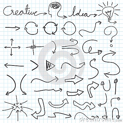 Hand Drawn Arrow Cartoon Vector | CartoonDealer.com #40016673