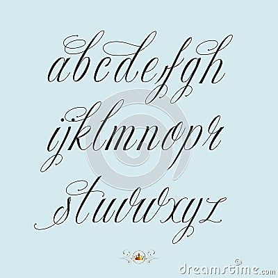 Hand Drawn Calligraphy Alphabet Vector Illustration | CartoonDealer.com ...