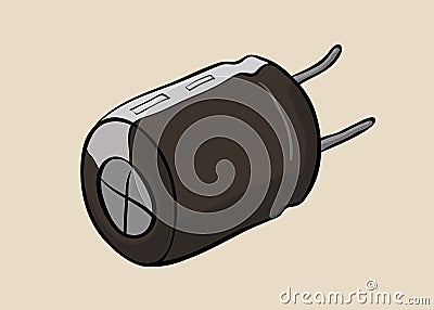 Hand Drawn Capacitor Vector Illustration | CartoonDealer.com #21008804