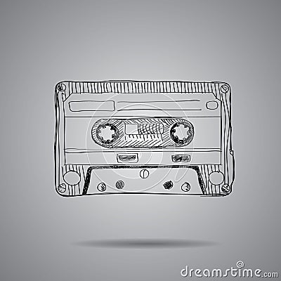 Hand-drawn Cassette Tape Stock Photos - Image: 35661903