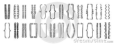 Hand Drawn Doodle Brackets Set. Scribble Brackets And Drawing In Black ...