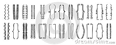 Hand Drawn Doodle Brackets Set. Scribble Brackets And Drawing In Black ...