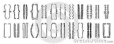 Hand Drawn Doodle Brackets Set. Scribble Brackets And Drawing In Black ...