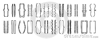 Hand Drawn Doodle Brackets Set. Scribble Brackets And Drawing In Black ...
