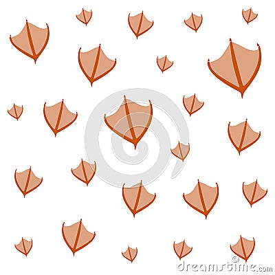 Hand Drawn Duck Steps Pattern On White Background. Vector Illustration ...