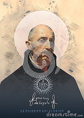 Hand Drawn Illustration Of Saint Ignatius Of Loyola | CartoonDealer.com ...