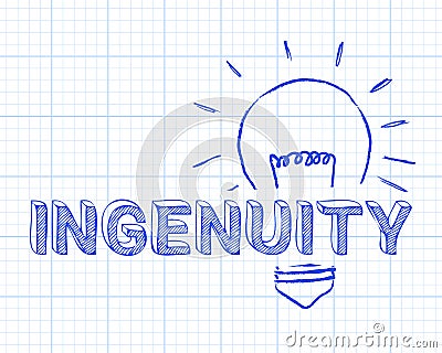 Ingenuity In Light Bulb Graph Paper Cartoon Vector | CartoonDealer.com ...