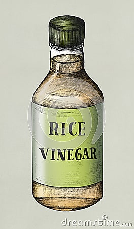 Hand Drawn Komezu Rice Vinegar Royalty-Free Stock Photography ...
