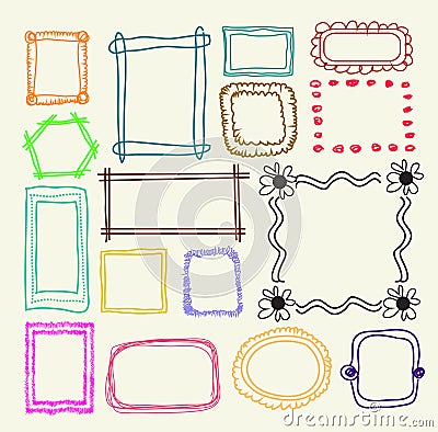 Hand Drawn Photo Frames Stock Photos - Image: 25825933
