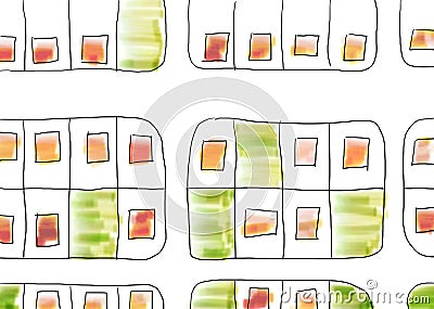 Hand Drawn Plan Of Plots With Infills Royalty-Free Stock Photography ...