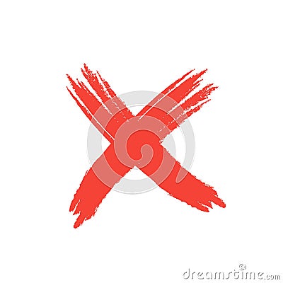 Hand Drawn Red Grunge Check Mark Illustration | CartoonDealer.com #95850540