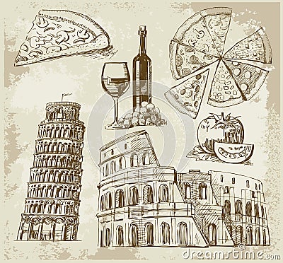 Hand Drawn Rome Set Stock Photos - Image: 23934583