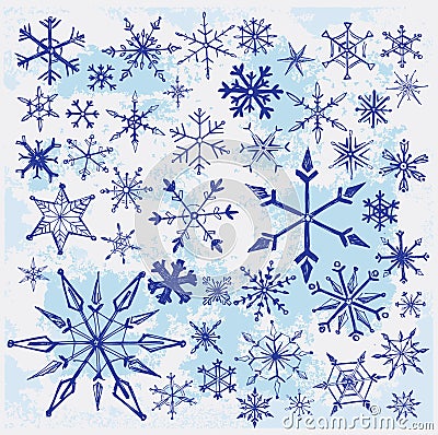 Hand Drawn Snowflakes Stock Photo - Image: 27652870