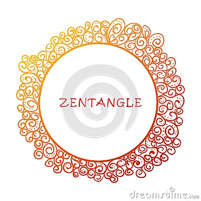 Hand Drawn Zentangle Document Template Stock Image | CartoonDealer.com ...