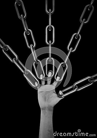 Hand Holding Chains Stock Photo | CartoonDealer.com #19775373
