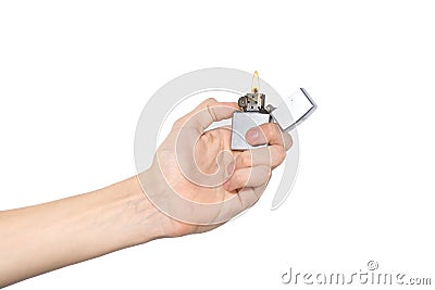 Hand Holding A Lighter Royalty Free Stock Images - Image: 7524539