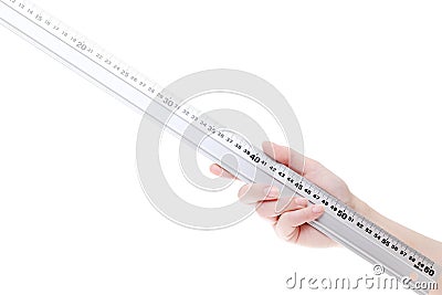 Hand Holding Metal Ruler Royalty-Free Stock Image | CartoonDealer.com ...