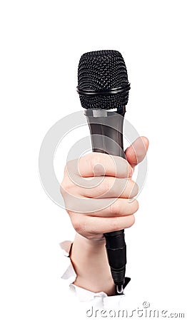 Hand Holding Microphone Stock Photos - Image: 24144793
