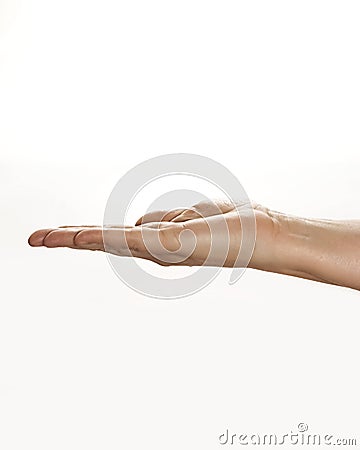 Hand Holding Unseen Object Stock Photo - Image: 4962320