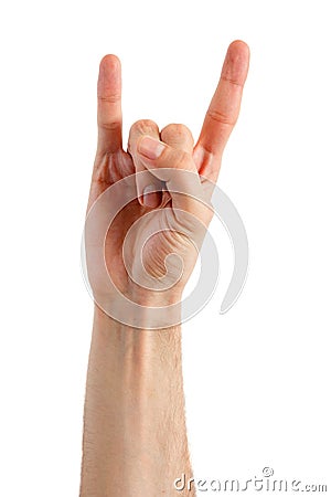 Hand Metal Music Sign Stock Photography - Image: 32874812