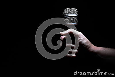 Hand And Microphone Royalty Free Stock Photography - Image: 29191377