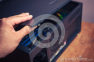 Hand Opening A Computer Case Stock Photography | CartoonDealer.com ...