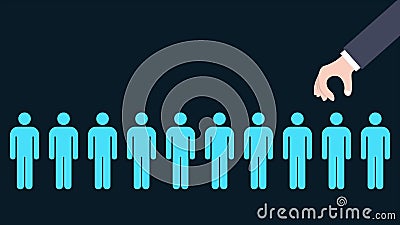 Hand Picking a Man from the Crowd Stock Footage - Video of human ...