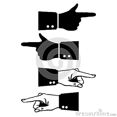 Hand And Pointing Finger Vector Cartoon | CartoonDealer.com #204482954
