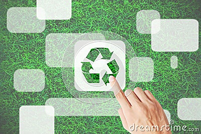 Hand Press Recycle Map Stock Image | CartoonDealer.com #21036691